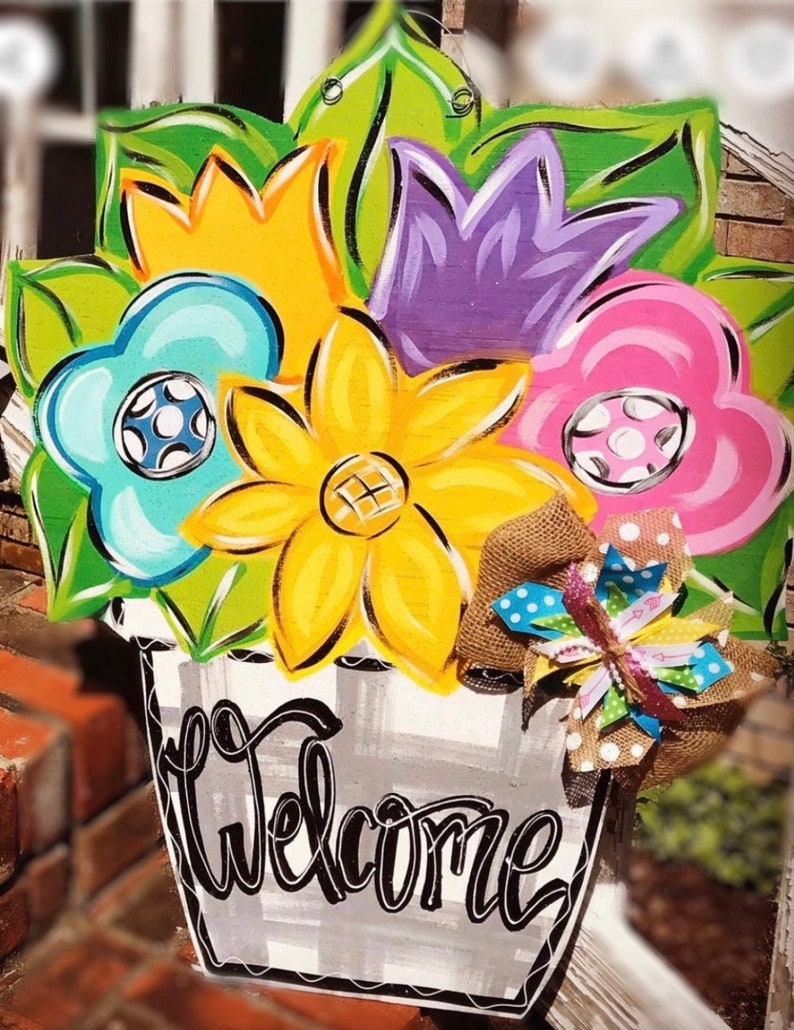 Spring Door Hanger Summer Door Hanger Spring Decor - Etsy