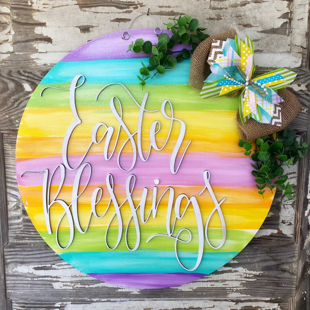 Easter Door Hanger - Personalized Door Hanger - Easter Decor - Easter ...