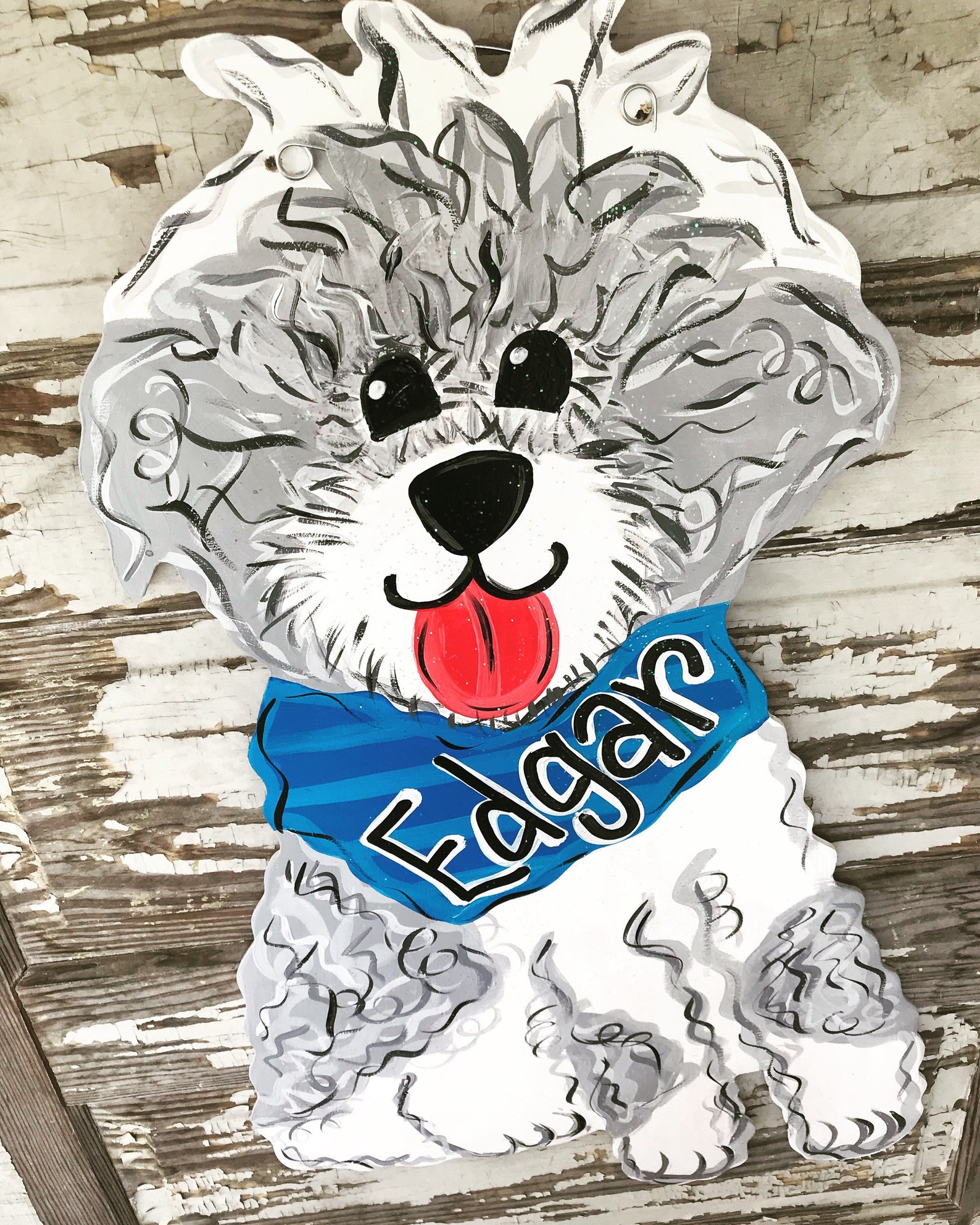 Dog Door Hanger Dog Sign Pet Door Hanger Dog Wreath - Etsy