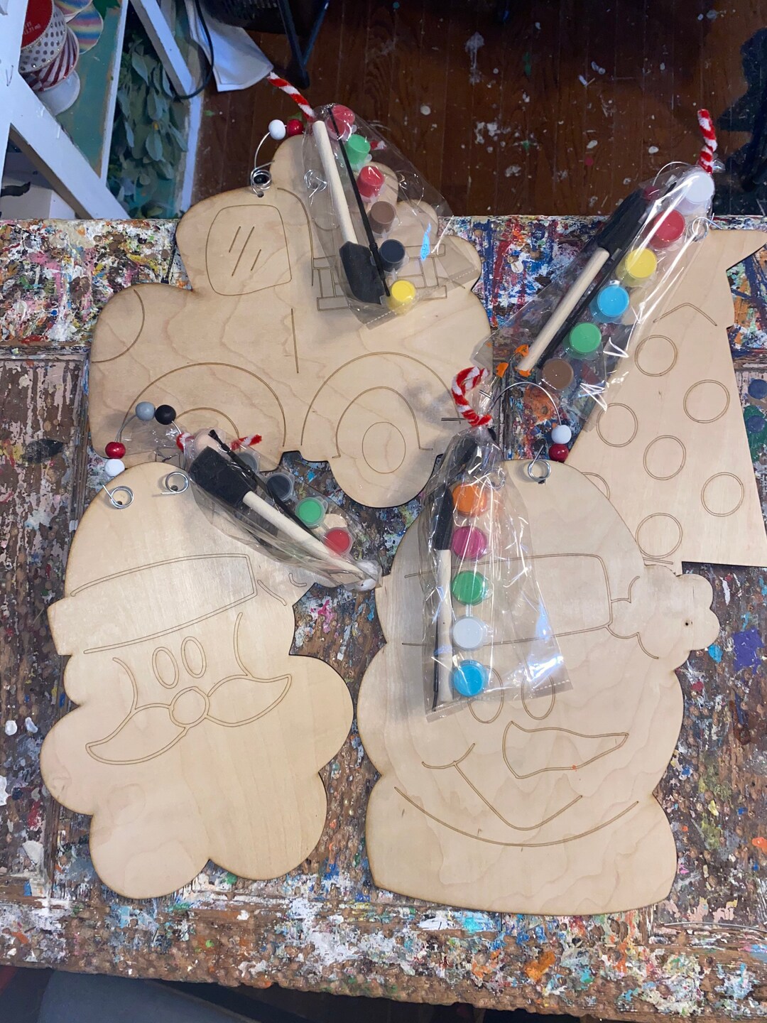 Christmas Paint Kit - Large Ornament Paint Kit - DIY Art Project ...