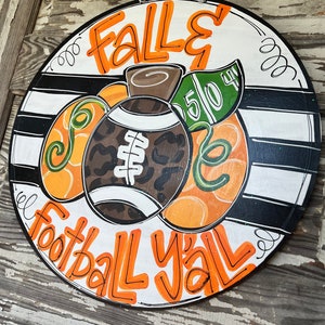 Football Door Hanger - Football Sign - Football Door Decor - Sports ...