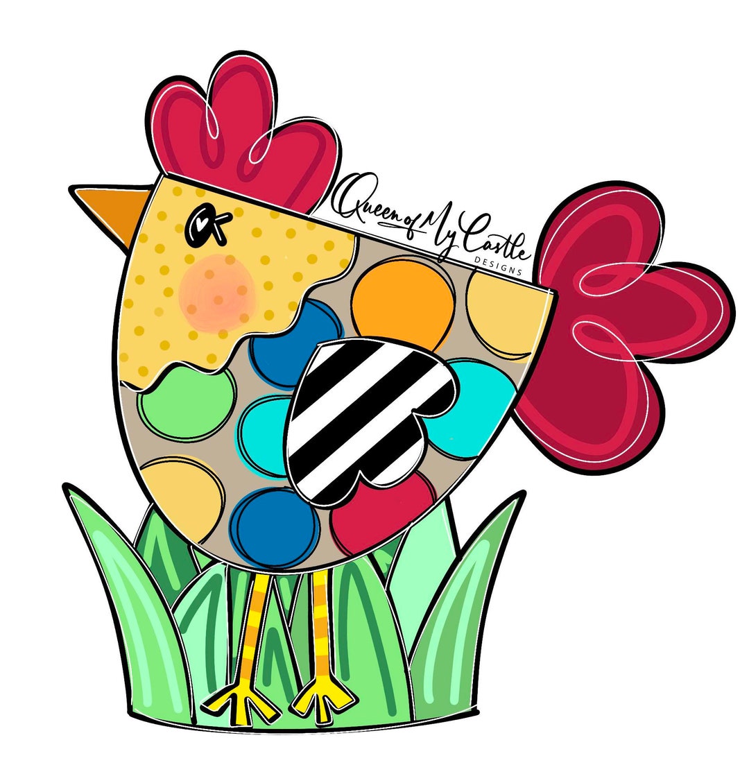 TEMPLATE - Chicken Template Door Hanger Template - DIY Door Hanger ...