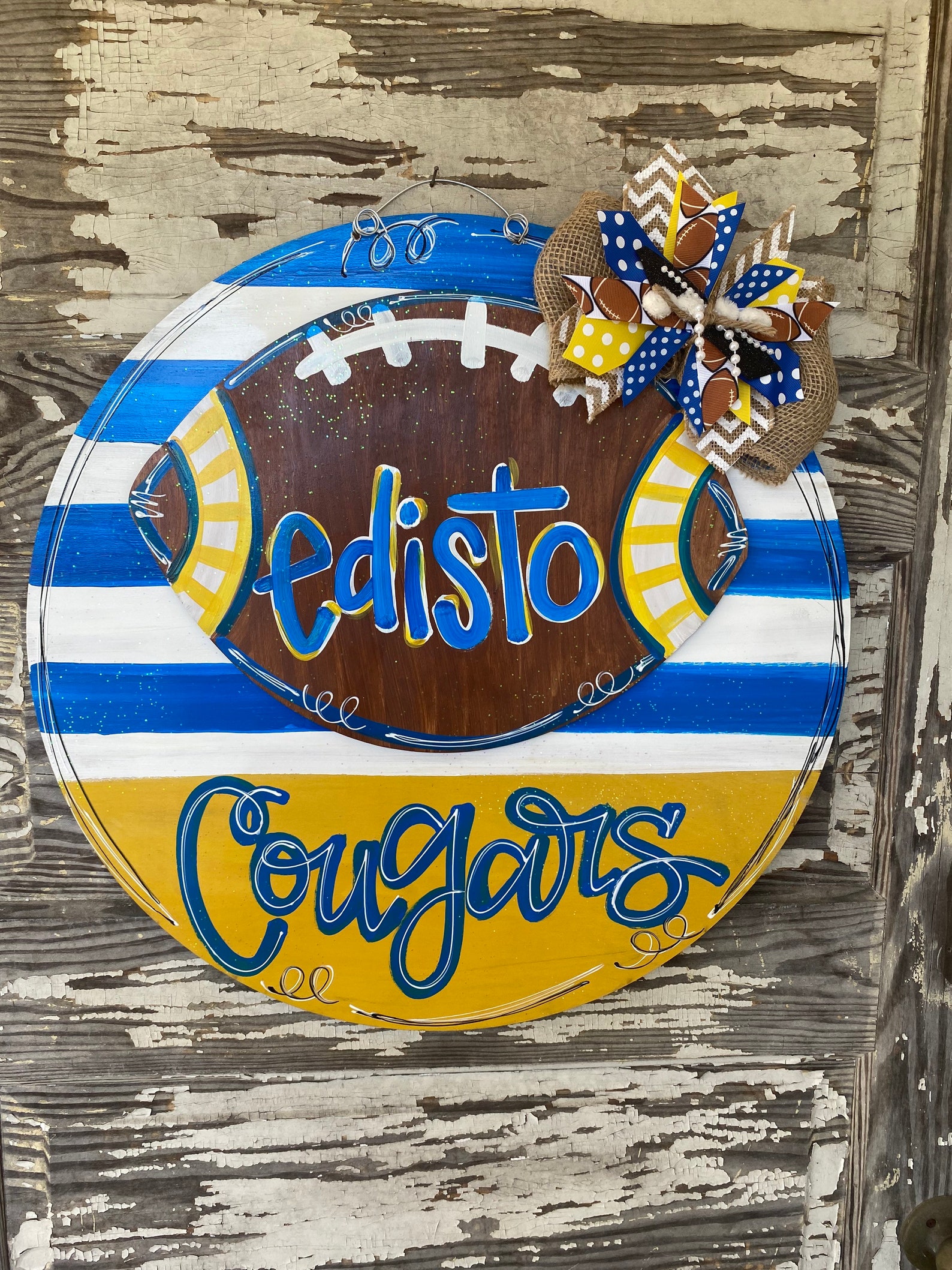 Football Door Hanger Football Sign Football Door Decor Sports Door ...