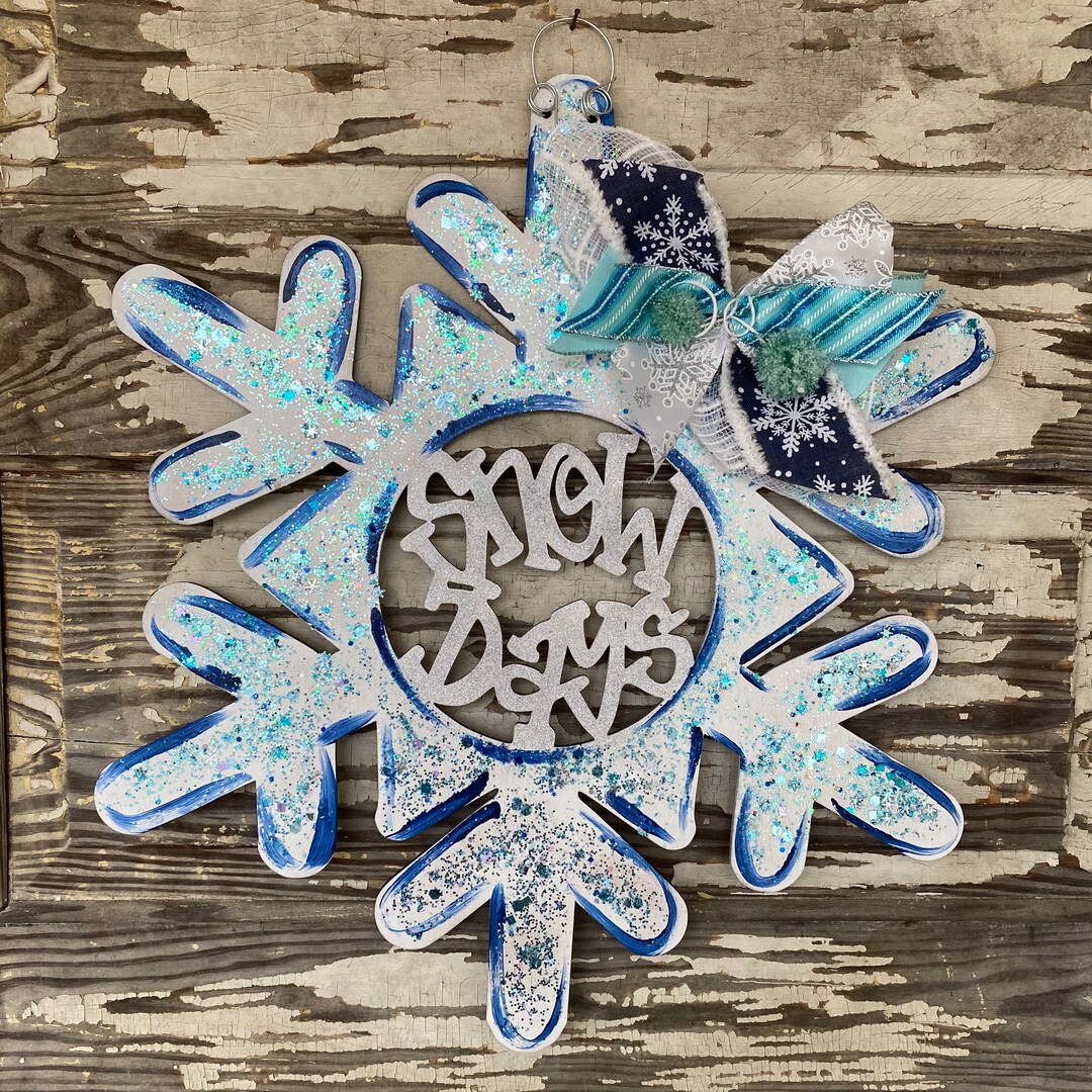 Personalized Door Hanger -snowflake Door Hanger - Winter Door Hanger ...