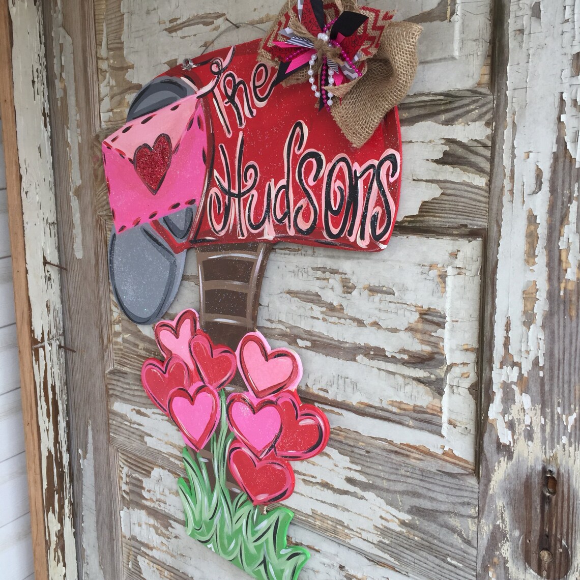 Personalized Door Hanger Valentine's Day Door Hanger - Etsy