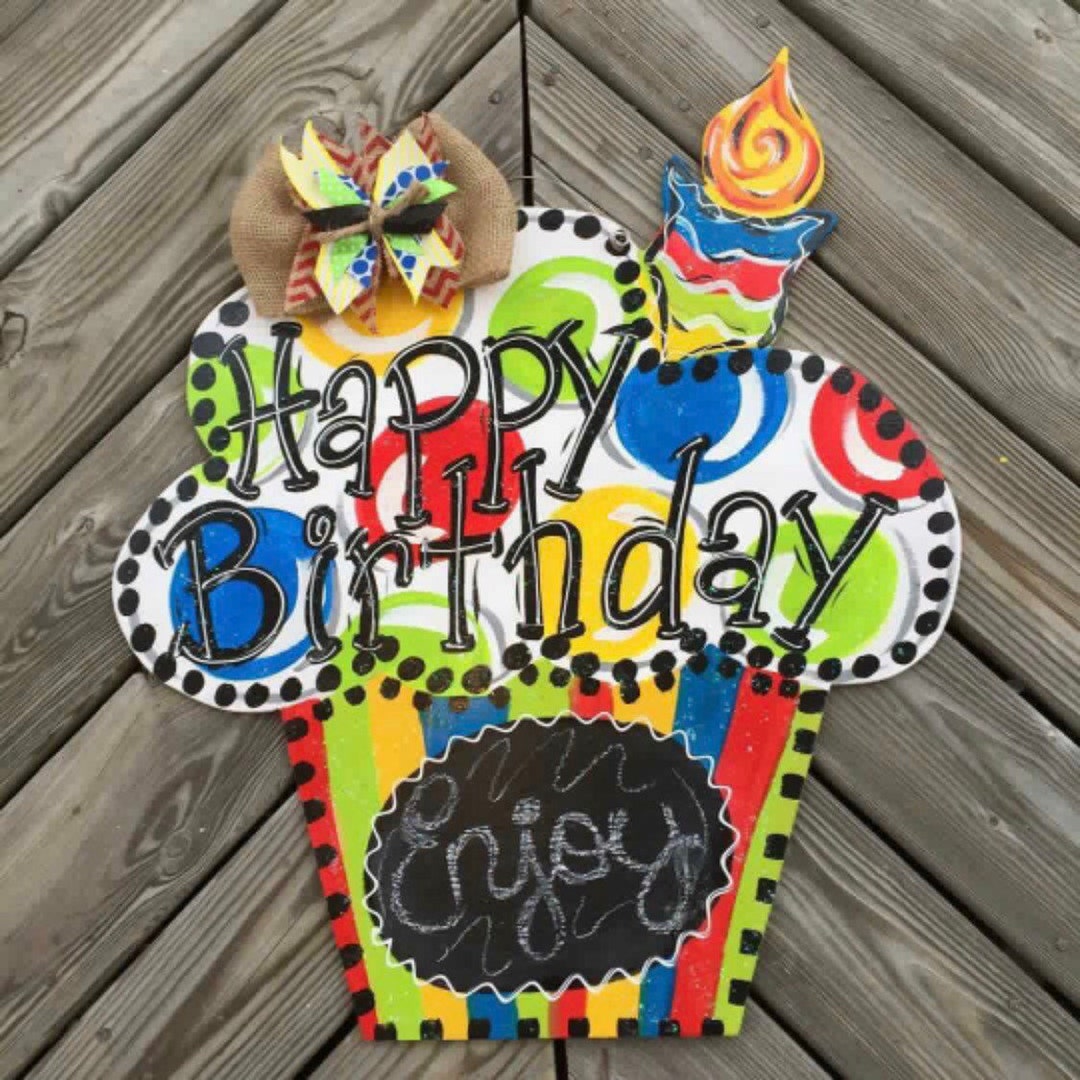 TEMPLATE - Birthday Template - Door Hanger Template - DIY Door Hanger ...