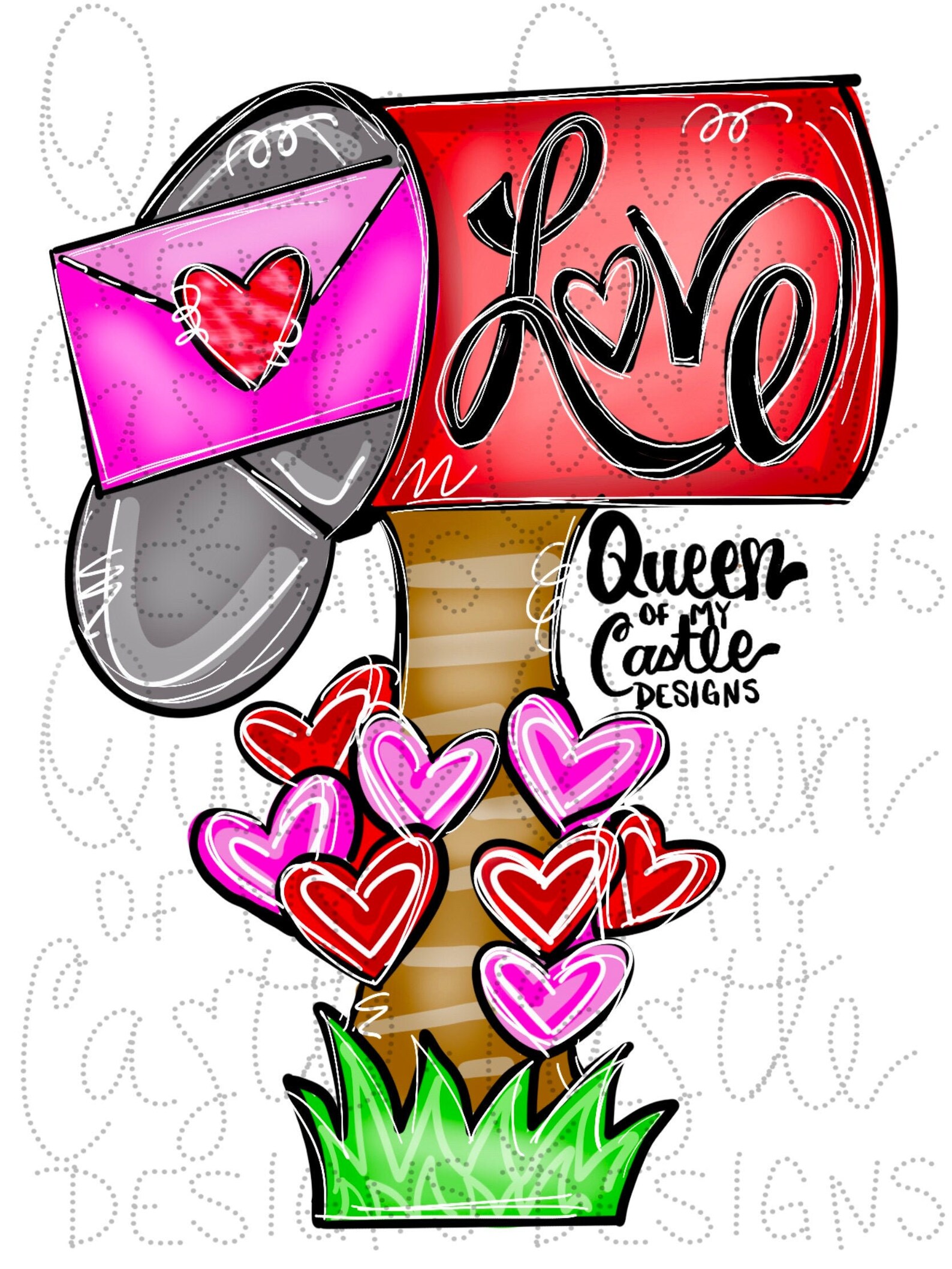 TEMPLATE Valentines Template - Door Hanger Template DIY Door Hanger ...