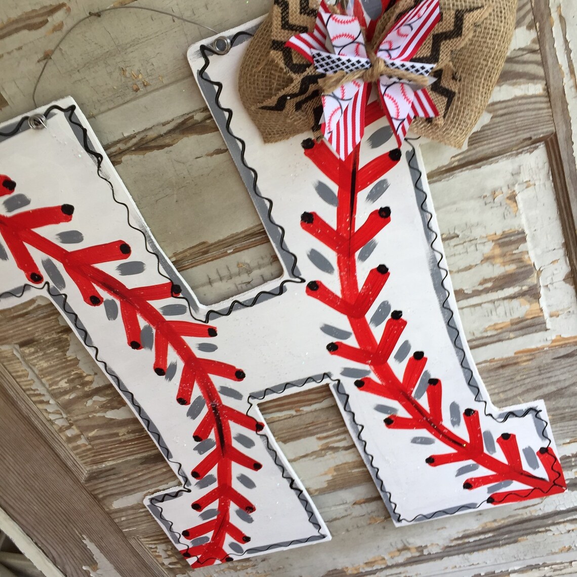 Baseball Door Hanger - Baseball Sign - Baseball Door Decor - Sports ...