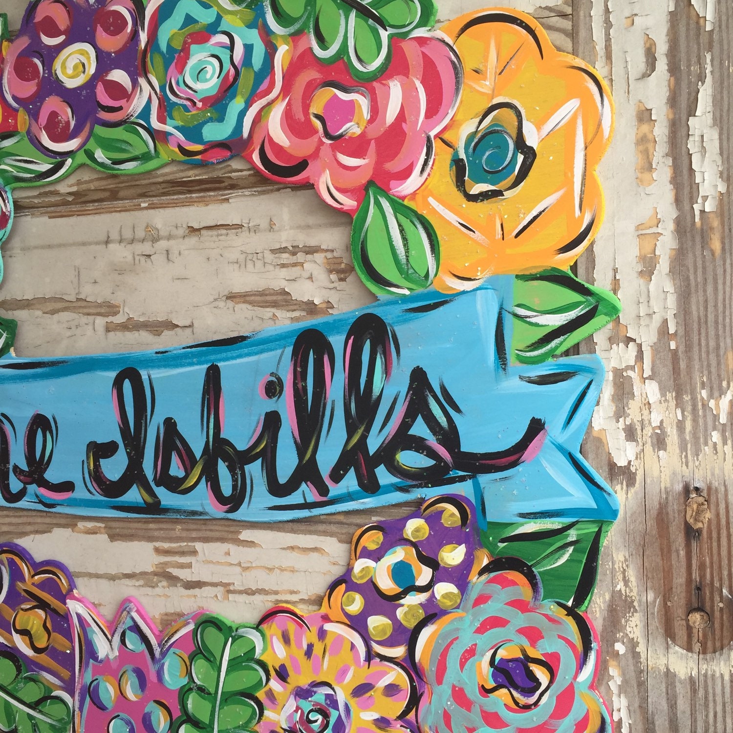 Spring Wreath Spring Door Hanger Floral Wreath Floral | Etsy