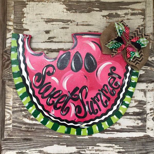 Watermelon Door Hanger Etsy