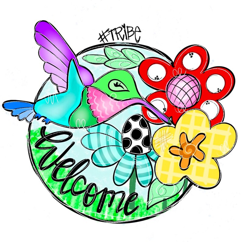 TEMPLATE - Hummingbird Template Door Hanger Template - DIY Door Hanger ...