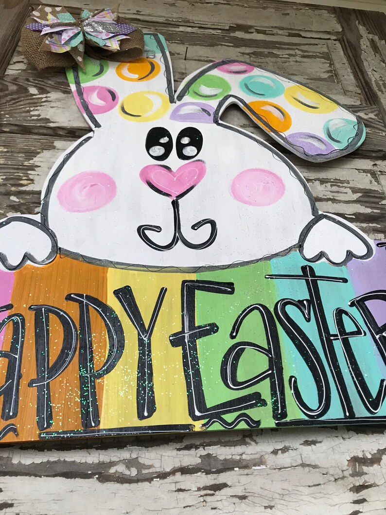 Easter Door Hanger Personalized Door Hanger Easter Decor | Etsy
