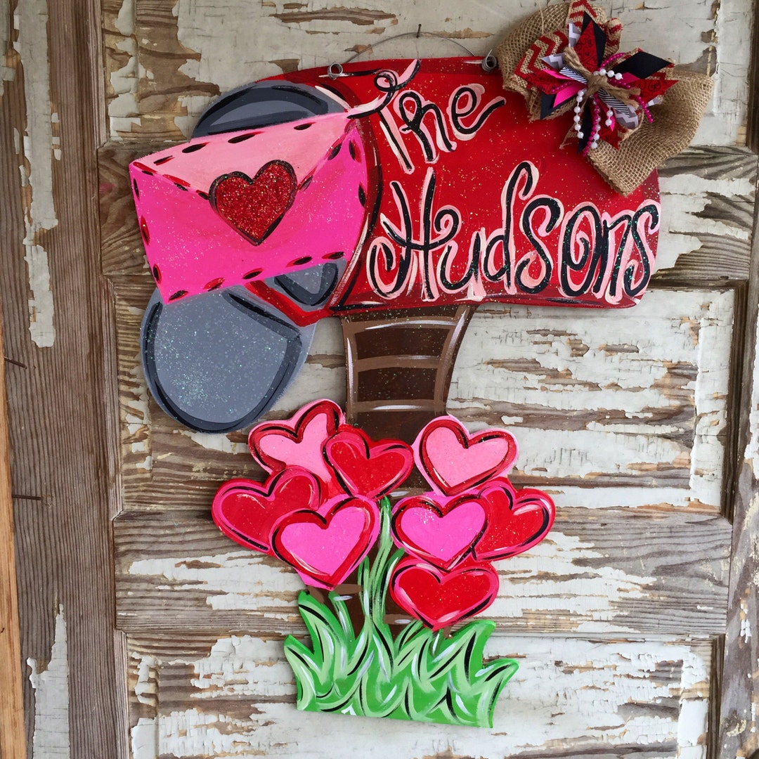 Personalized Door Hanger - Valentine's Day Door Hanger - Valentine Door ...