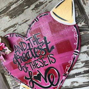 Personalized Door Hanger - Valentine's Day Door Hanger - Valentine Door ...