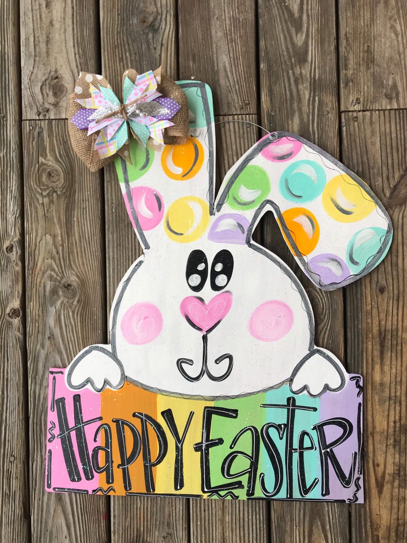 Easter Door Hanger Personalized Door Hanger Easter Decor | Etsy