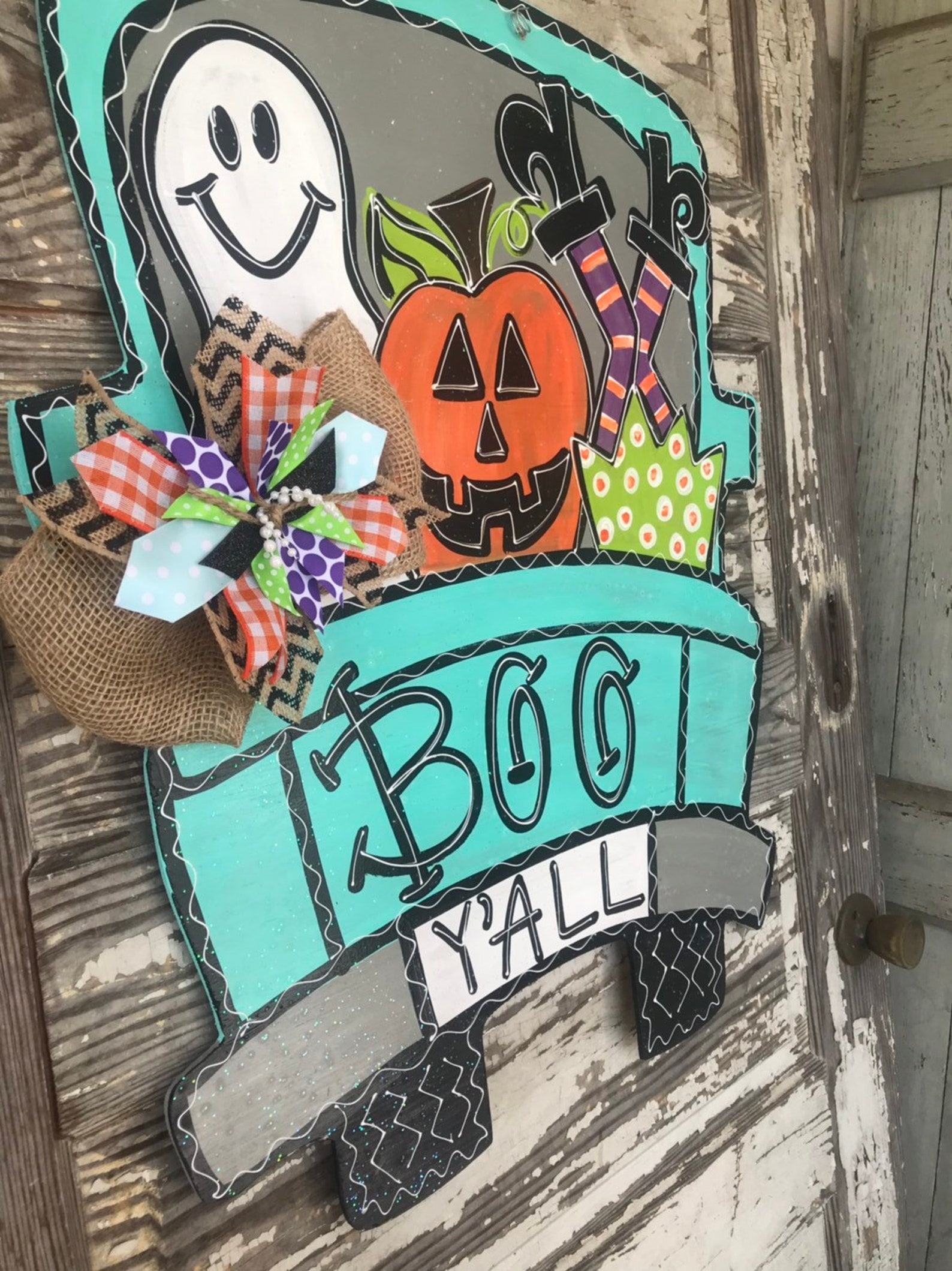 Halloween Door Hanger Fall Door Hanger Pumpkin Door Decor - Etsy