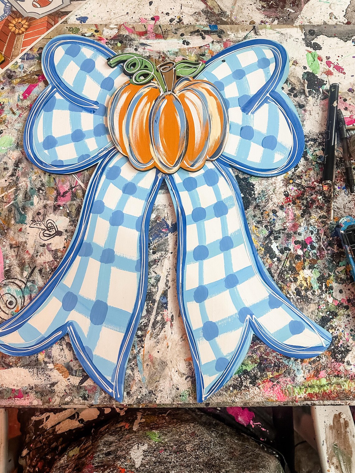 Fall Door Hanger - Pumpkin Door Hanger - Personalized Door Hanger ...