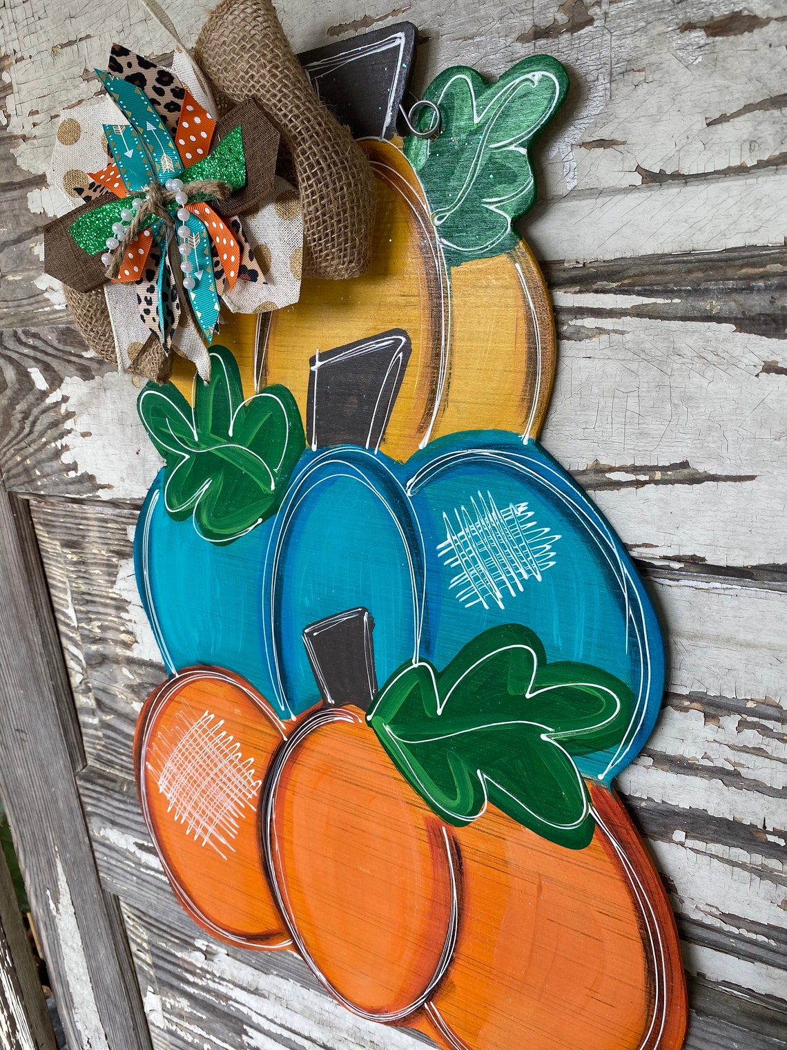 Fall Door Hanger - Pumpkin Door Hanger - Personalized Door Hanger ...