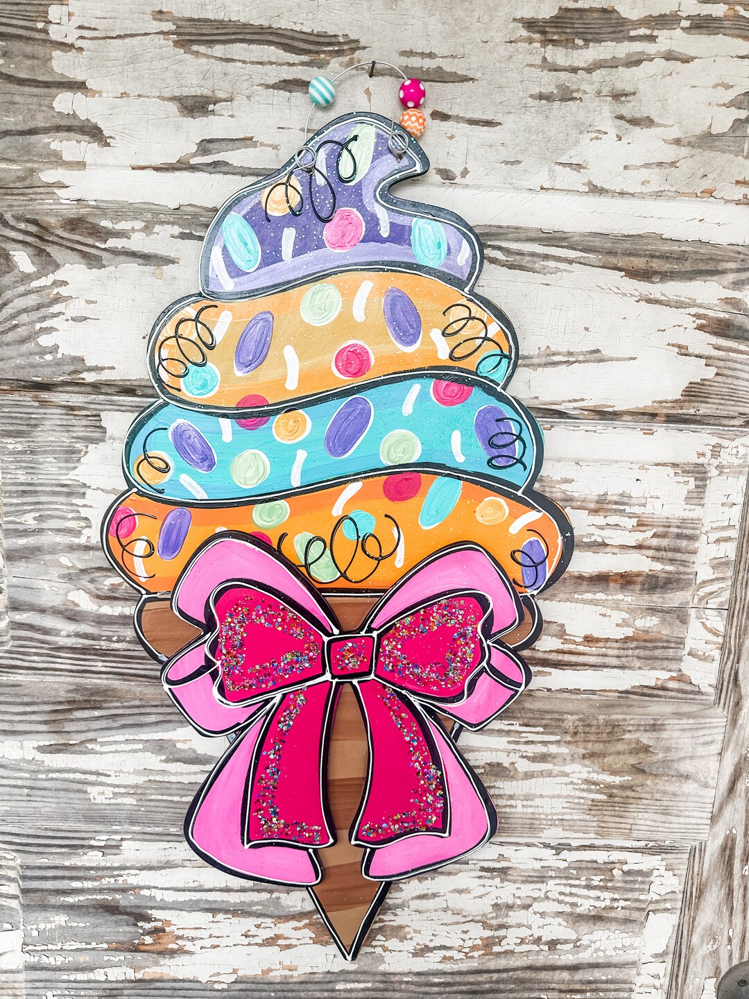 Personalized Door Hanger - Spring Door Hanger - Summer Door Hanger ...