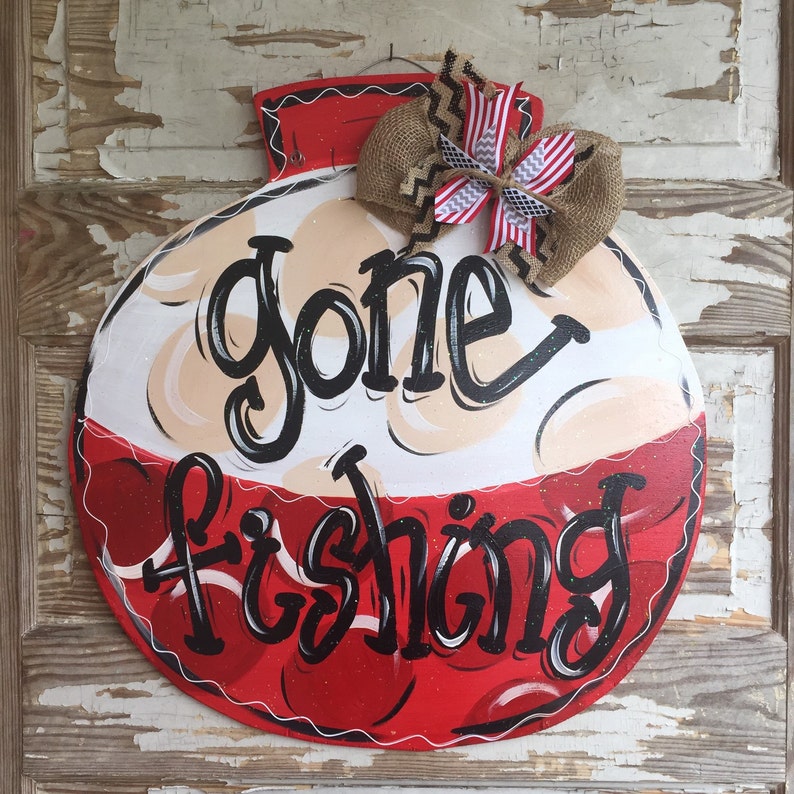 Fishing Door Hanger Summer Door Hanger Spring Door Decor - Etsy