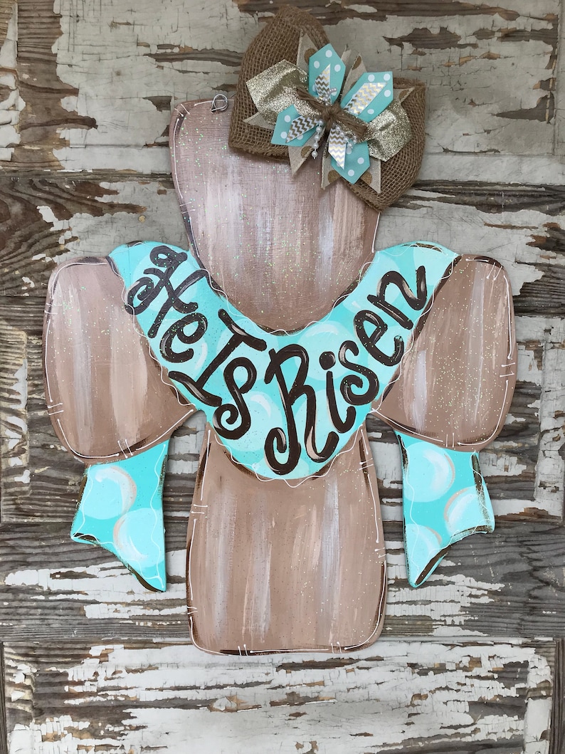 Easter Cross Cross Door Hanger Personalized Door Hanger | Etsy