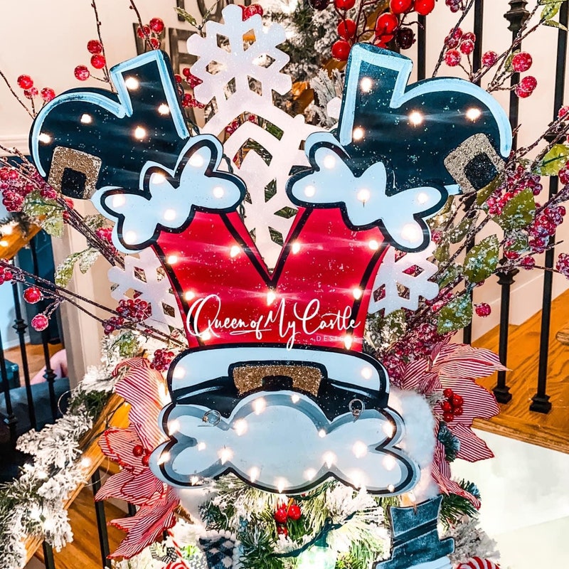 Santa Tree Topper - Etsy
