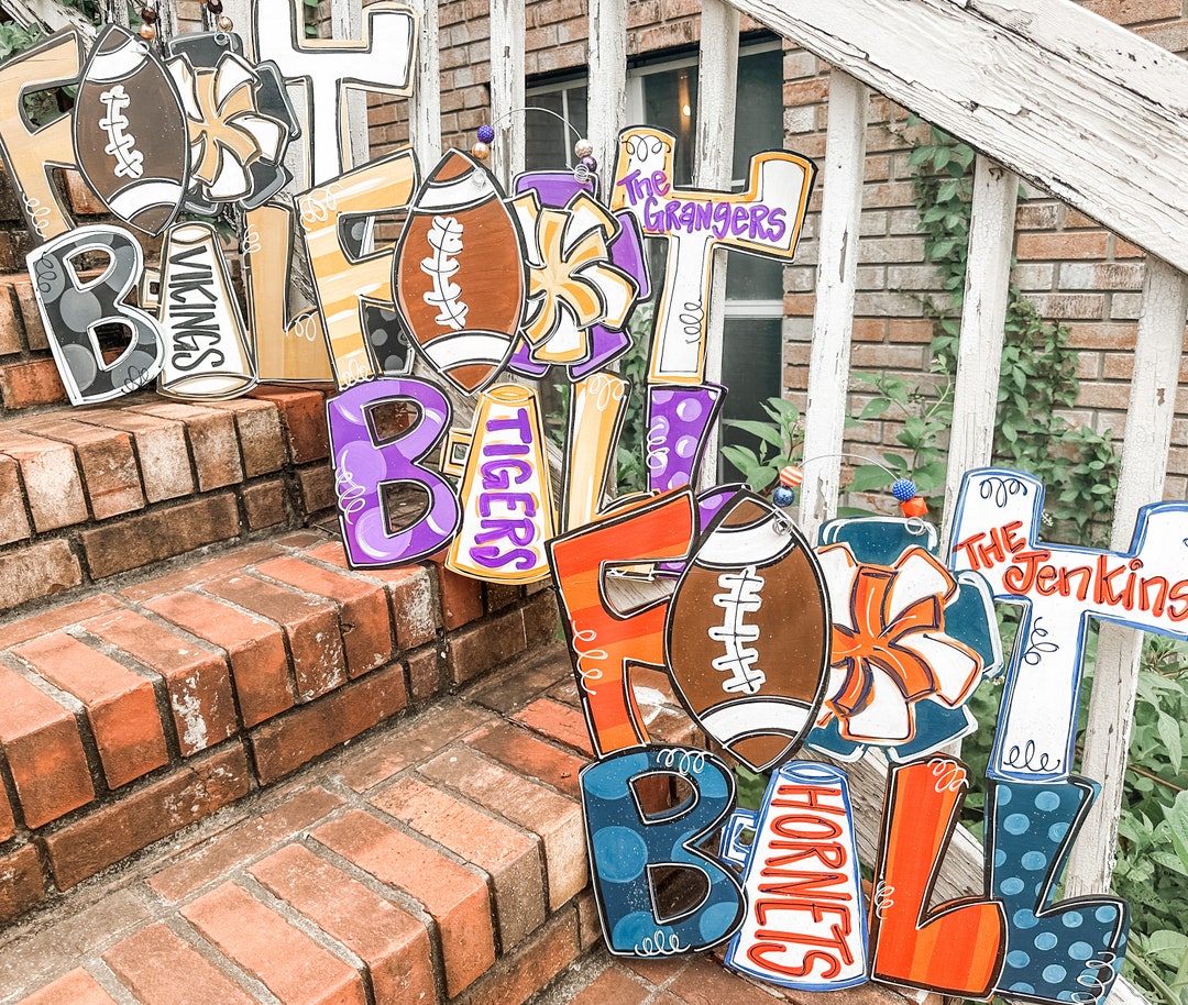 PREORDER Football Door Hanger - Football Sign - Football Door Decor ...