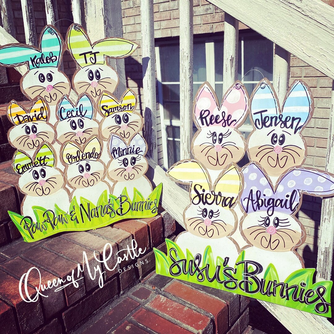 TEMPLATE - Easter Template Door Hanger Template - DIY Door Hanger ...