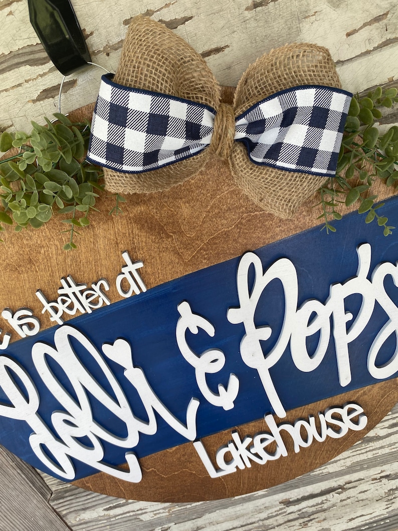 Lake House Door Hanger - Summer Door Hanger - Spring Door Decor - Lake ...