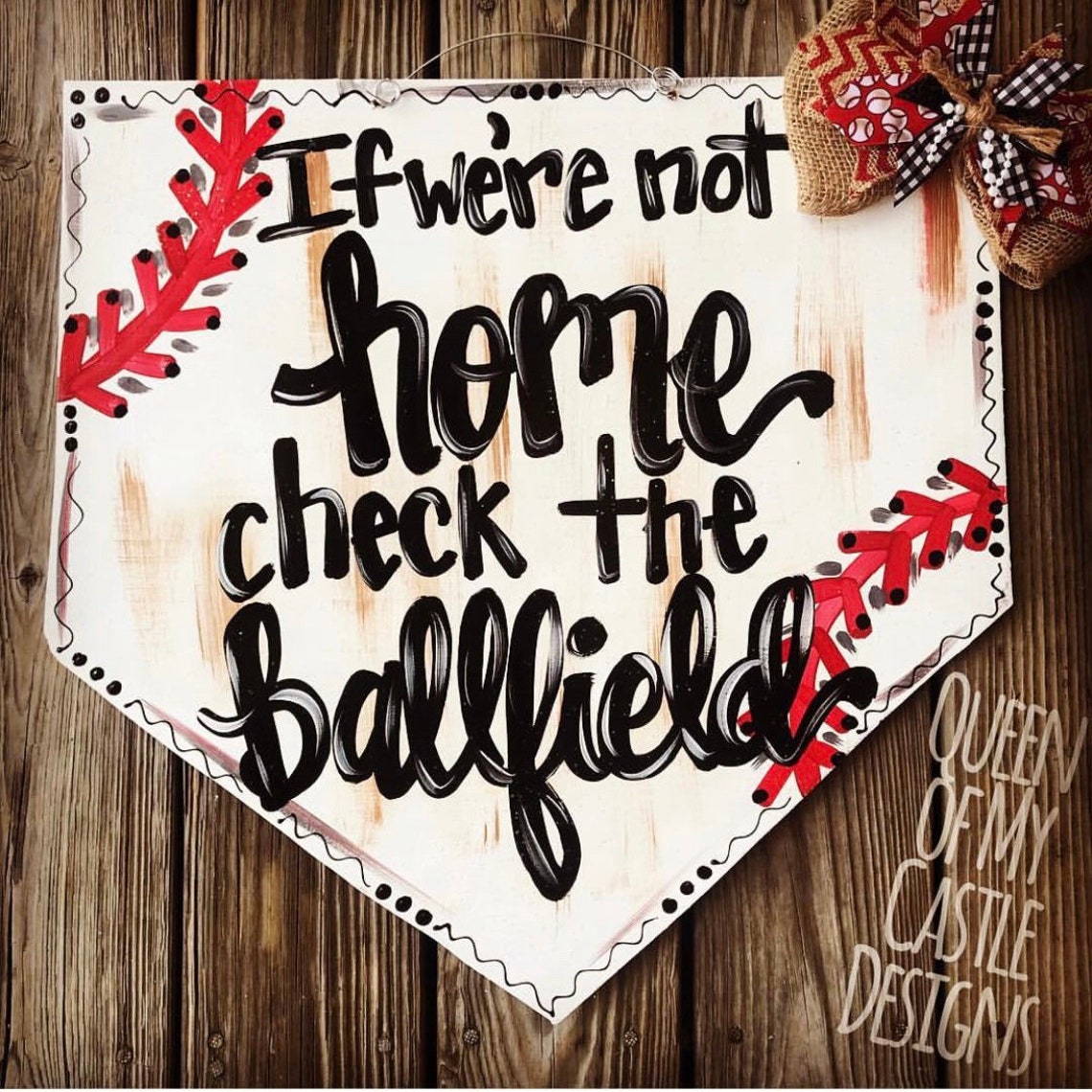 Baseball Door Hanger Baseball Sign Baseball Door Decor - Etsy