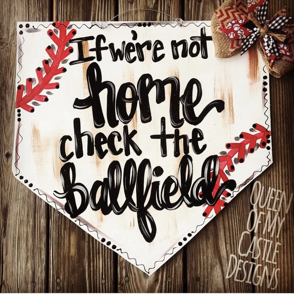 Baseball Door Hanger Baseball Sign Baseball Door Decor | Etsy