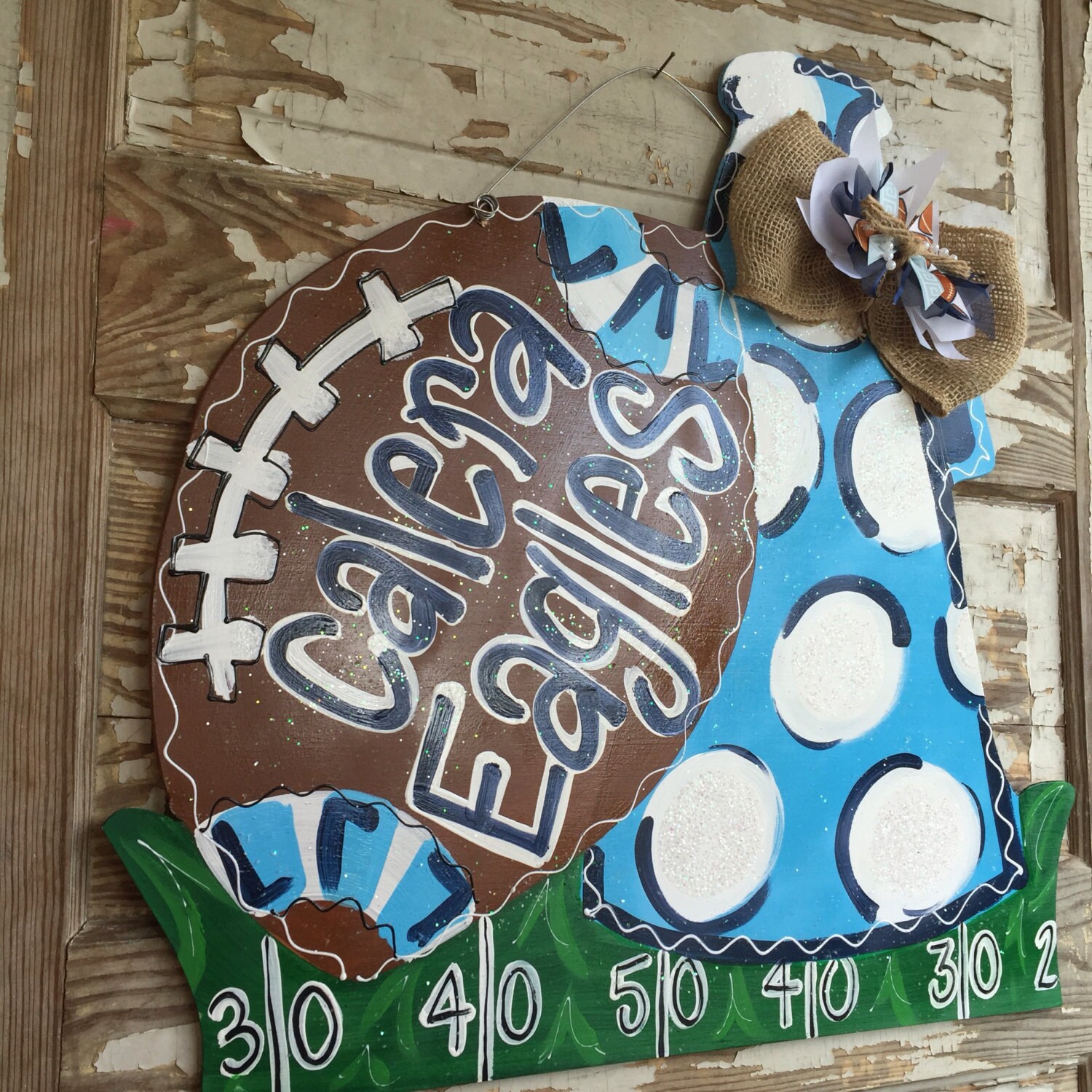 Football Door Hanger Football Sign Football Door Decor | Etsy