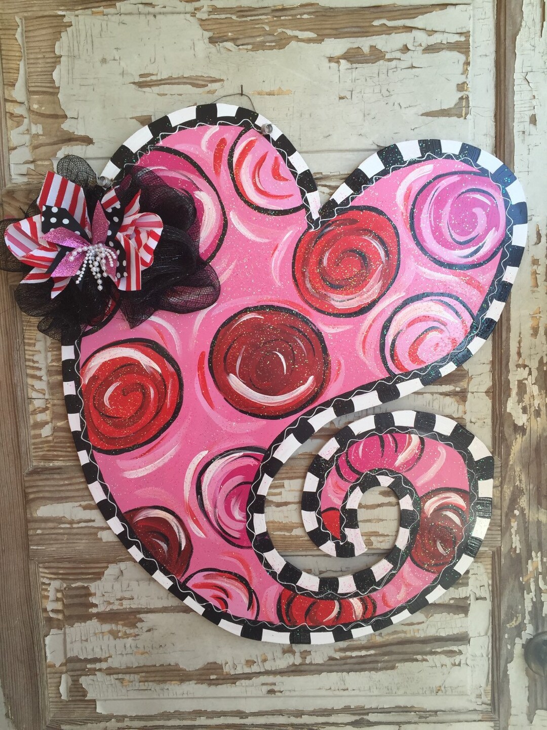 Personalized Door Hanger - Valentine's Day Door Hanger - Valentine Door ...