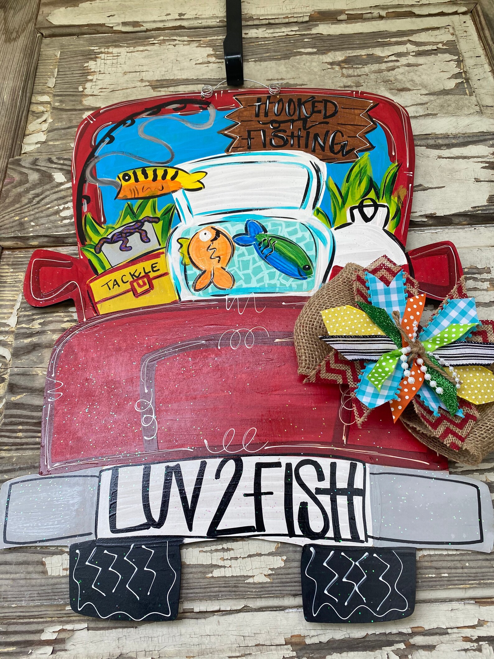 Fishing Door Hanger Fisherman Door Hanger Gone Fishing - Etsy