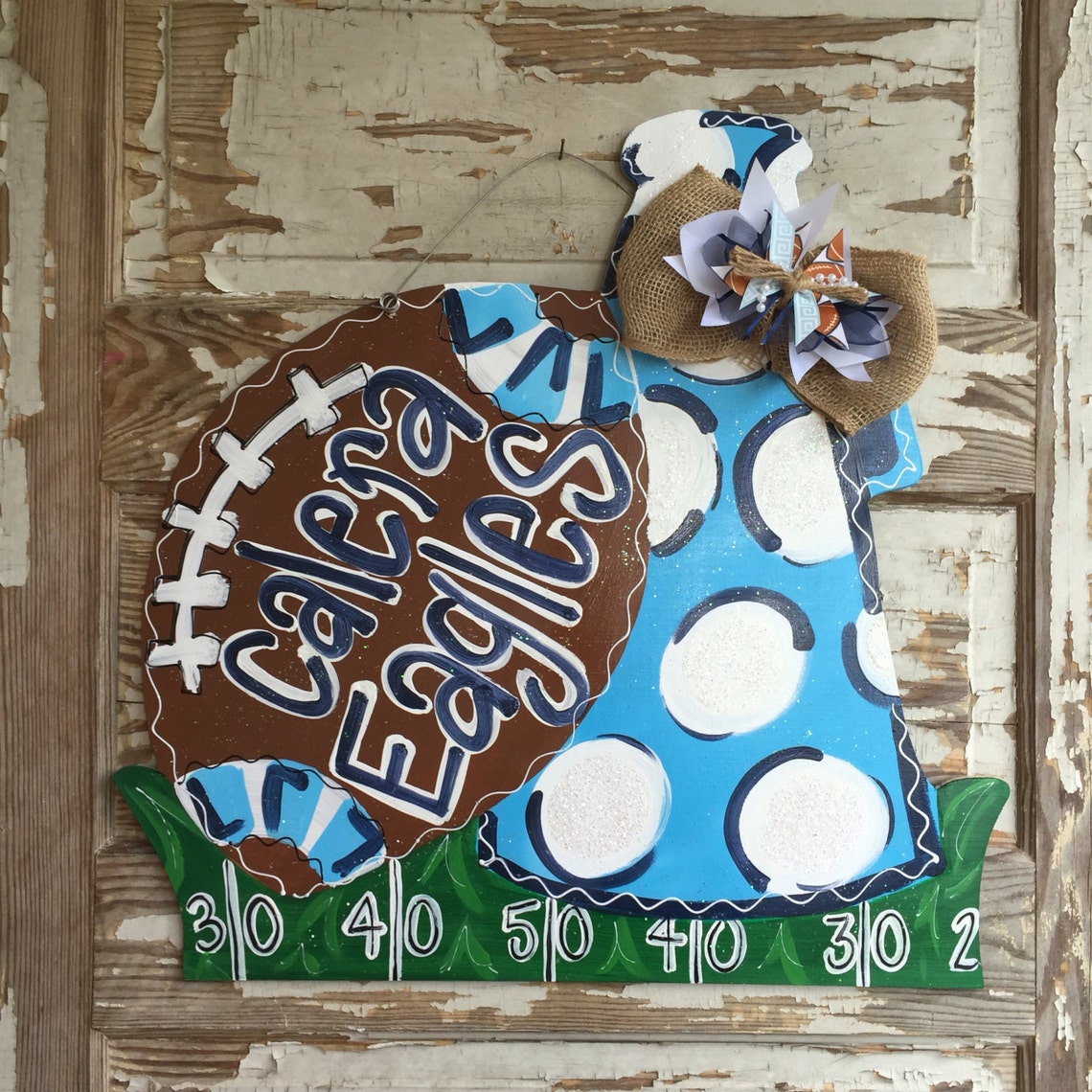 Football Door Hanger Football Sign Football Door Decor | Etsy