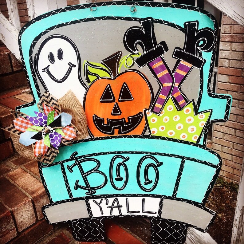 Halloween Door Hanger Fall Door Hanger Pumpkin Door Decor - Etsy