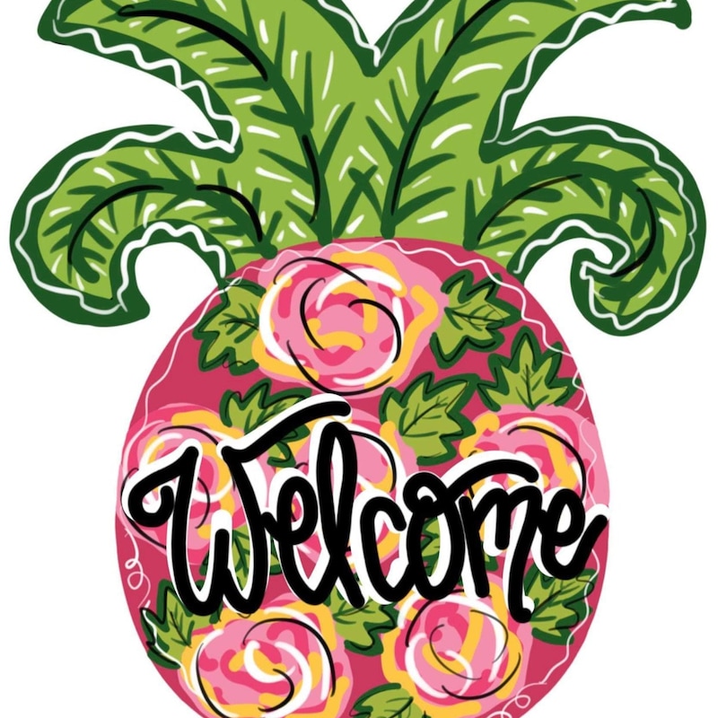 Pineapple Door Decor - Etsy