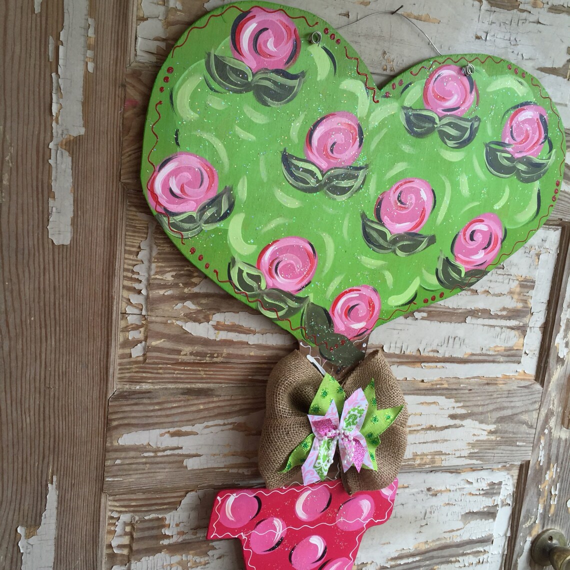 Valentine's Door Hanger Personalized Door Hanger Heart - Etsy