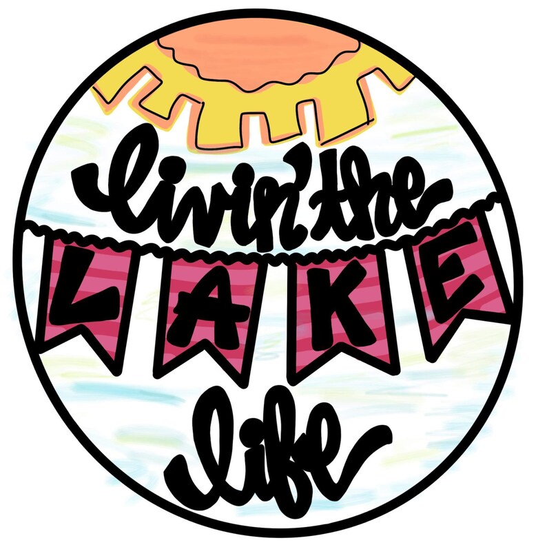 TEMPLATE Lake Life Template Door Hanger Template Lake - Etsy