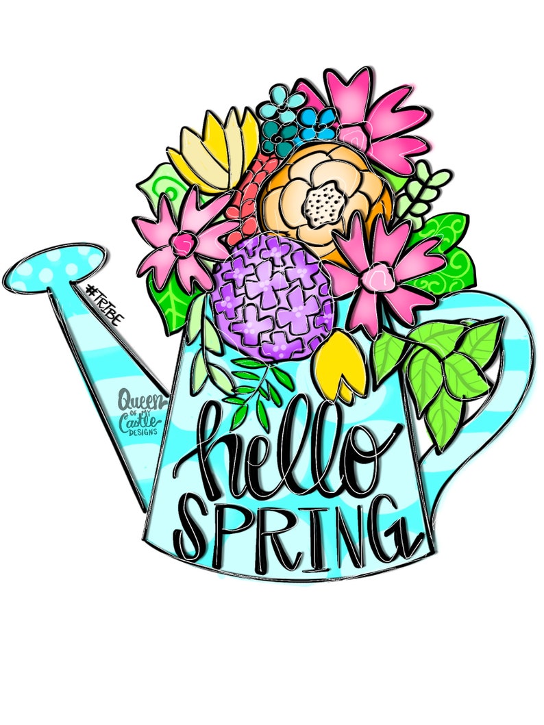 TEMPLATE Spring Template Door Hanger Template DIY Door - Etsy