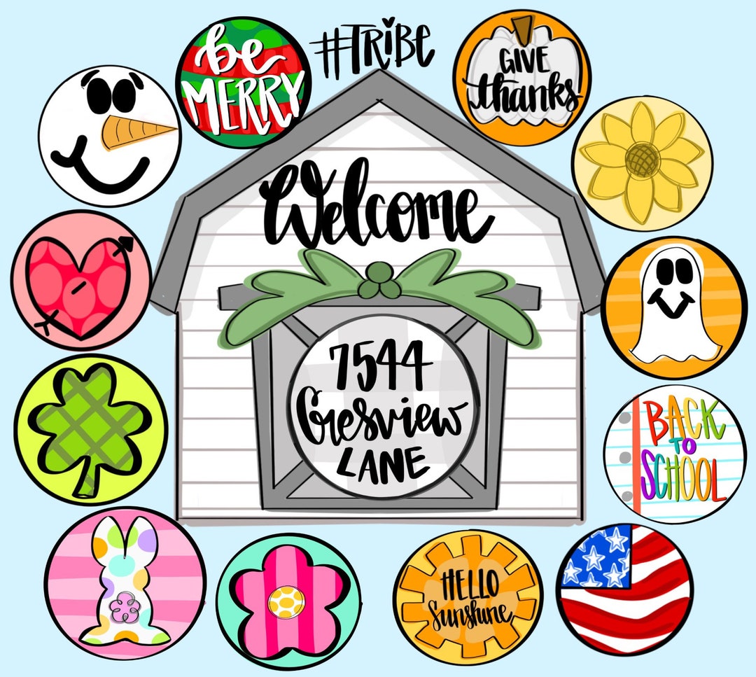 PREORDER - Interchangeable Door Hanger -farmhouse Door Hanger - Rustic ...