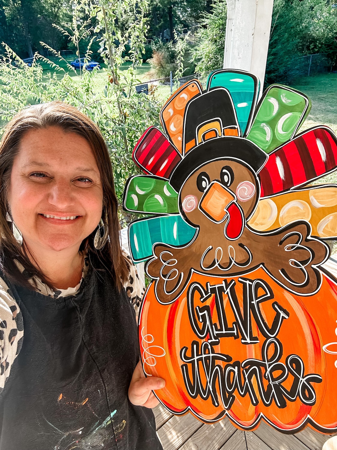 Thanksgiving Door Hanger - Fall Door Hanger - Turkey Door Hanger ...