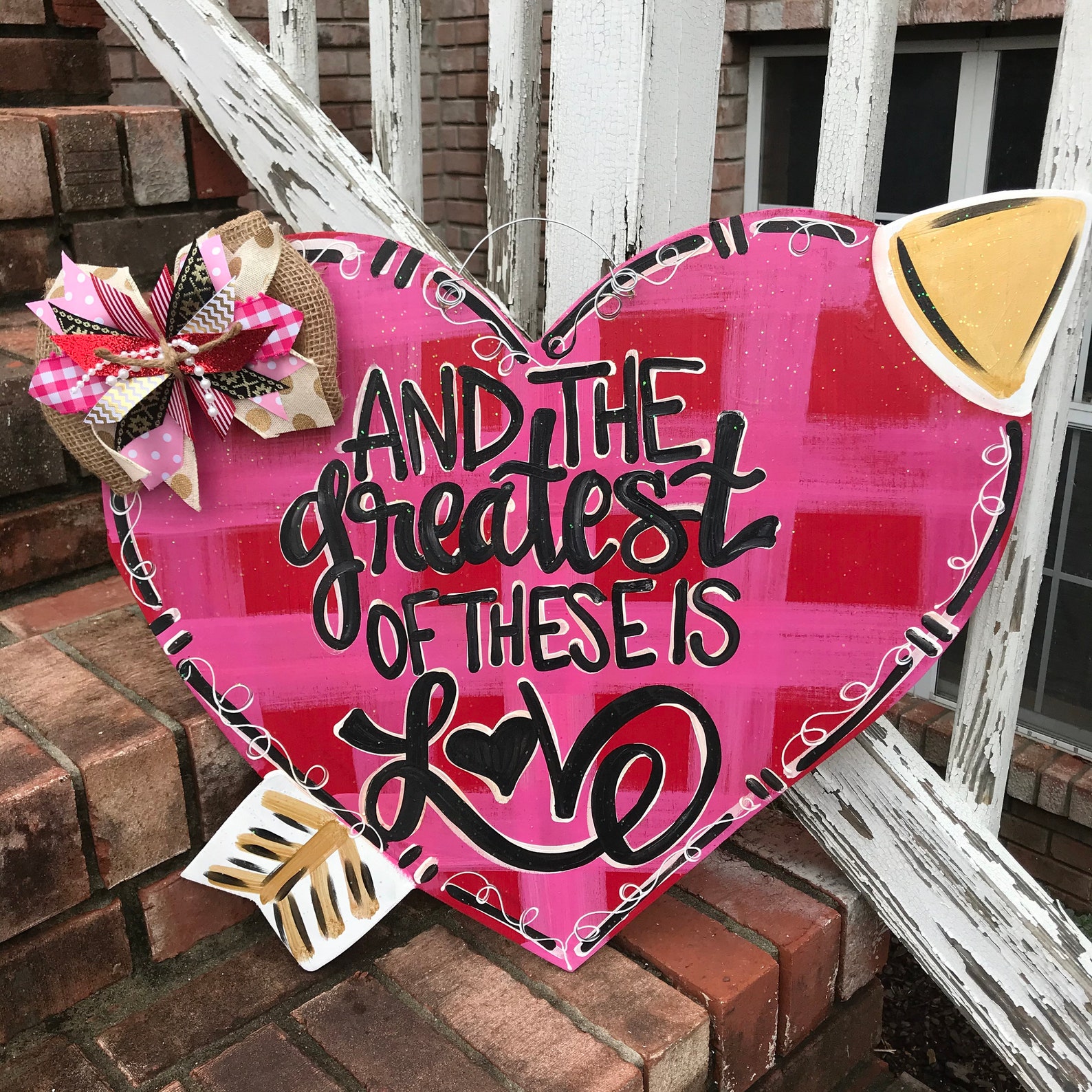 Personalized Door Hanger Valentine's Day Door Hanger - Etsy