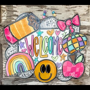 Teacher Gift - Classroom Door Hanger - Back to School - School Sign ...