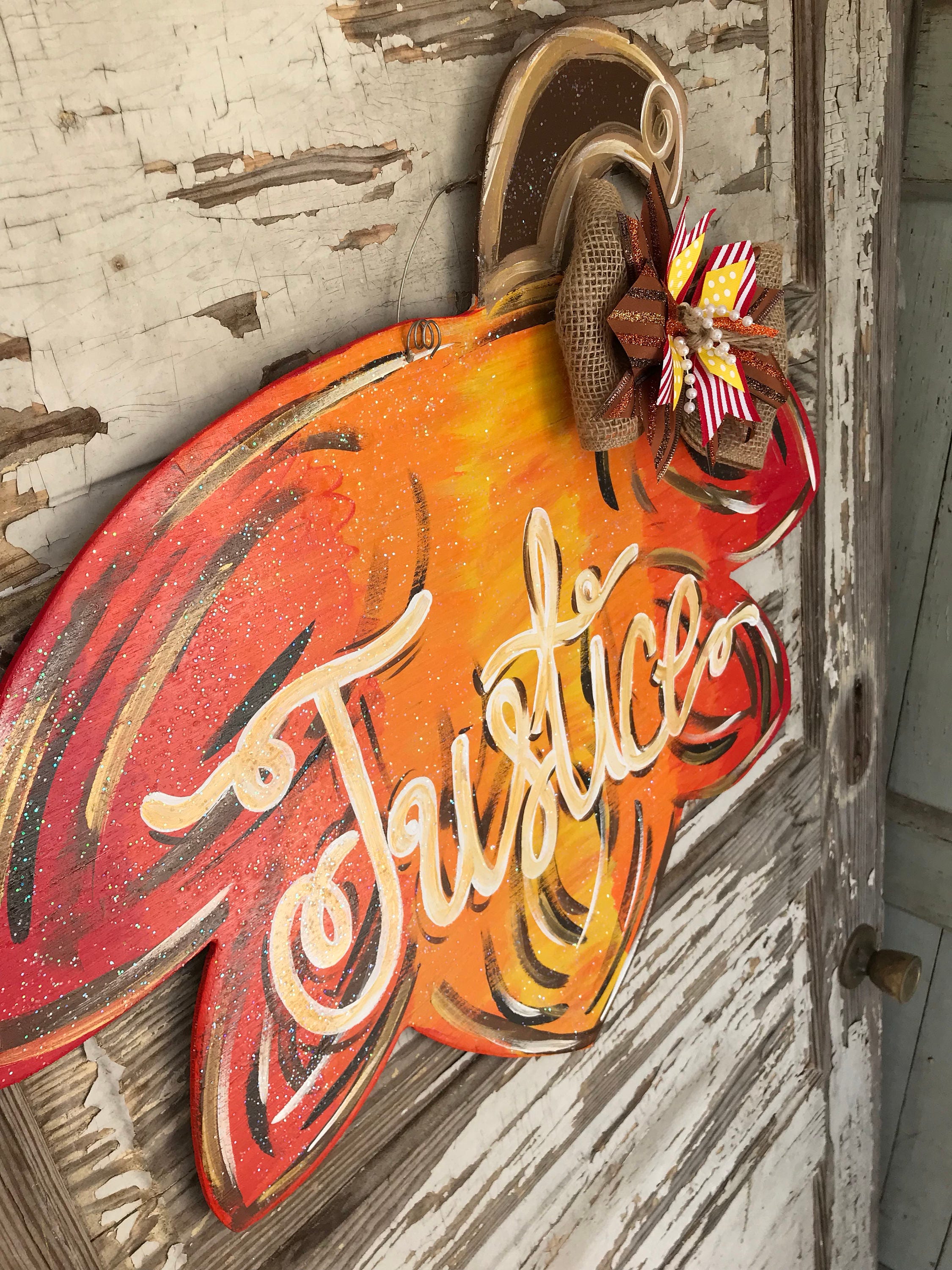 Personalized Fall Door Hanger - Autumn Door Hanger - Fall Door Decor ...