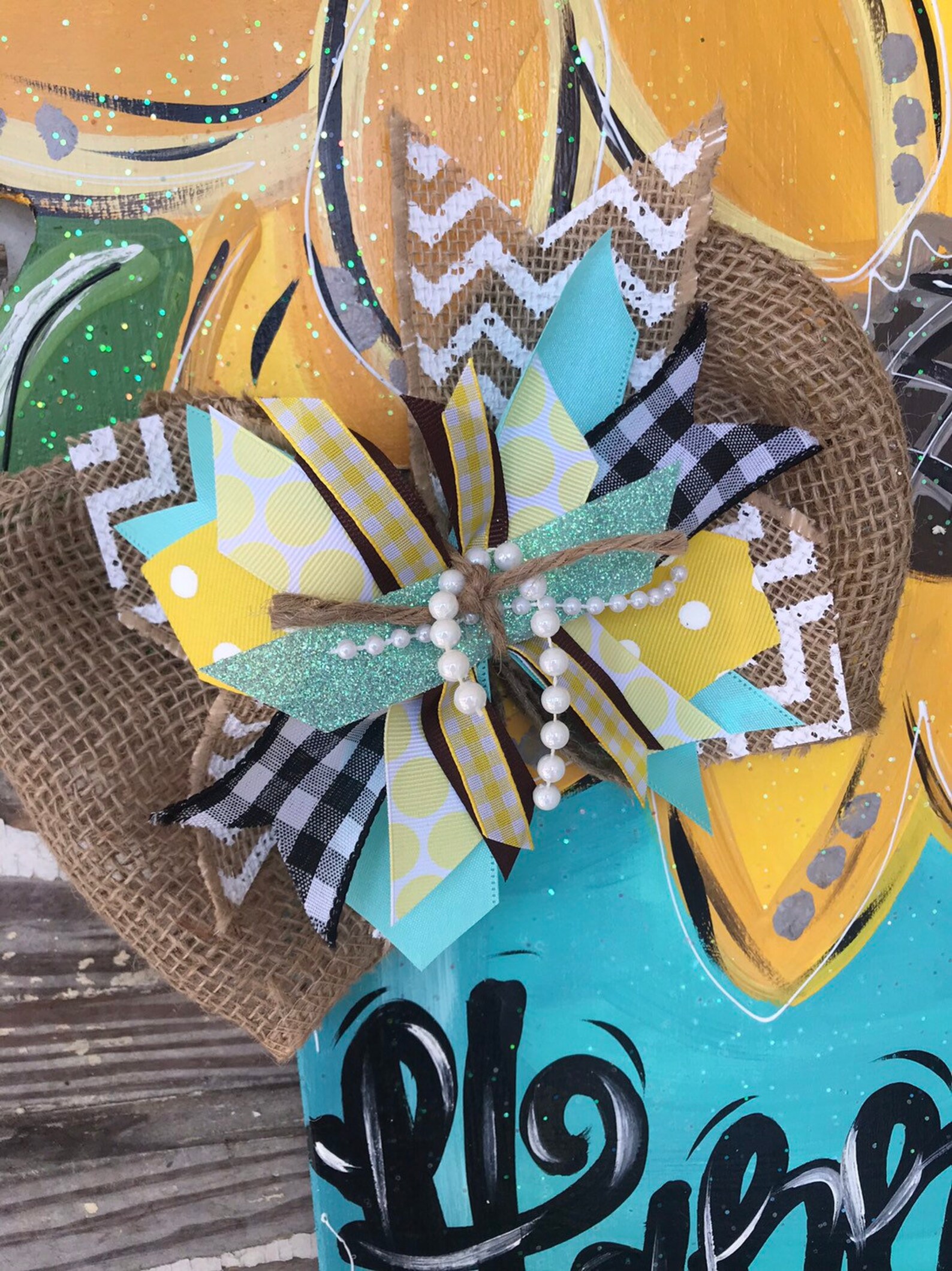 Personalized Door Hanger - Fall Door Hanger - Sunflower Door Hanger ...