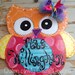 Personalized Door Hanger Teacher Gift Owl Door Hanger Spring Door Decor ...