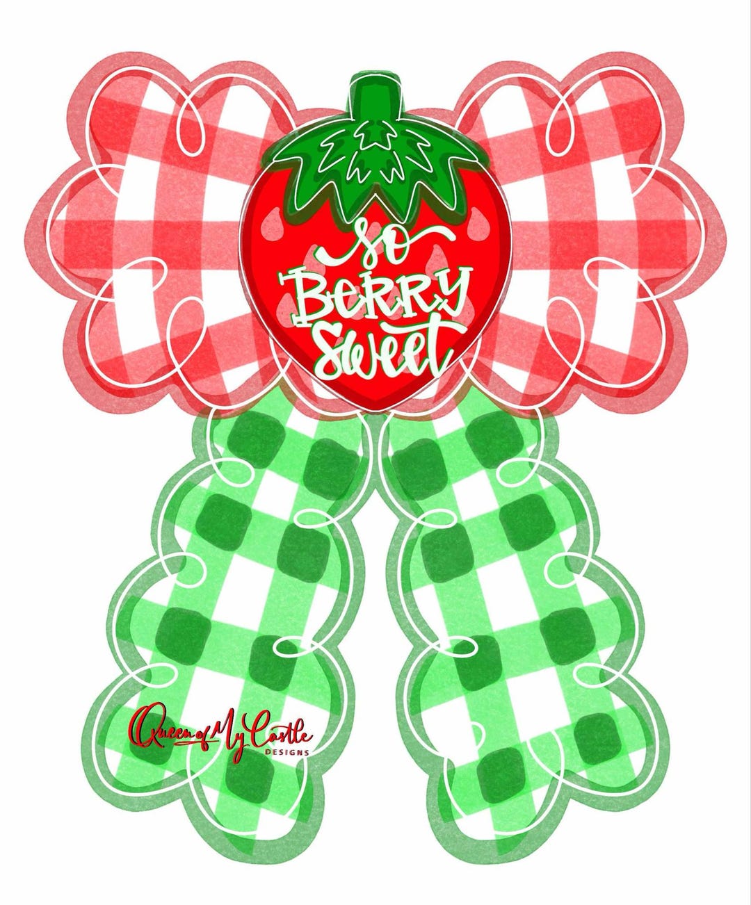 TEMPLATE - Strawberry Template Door Hanger Template - DIY Door Hanger ...