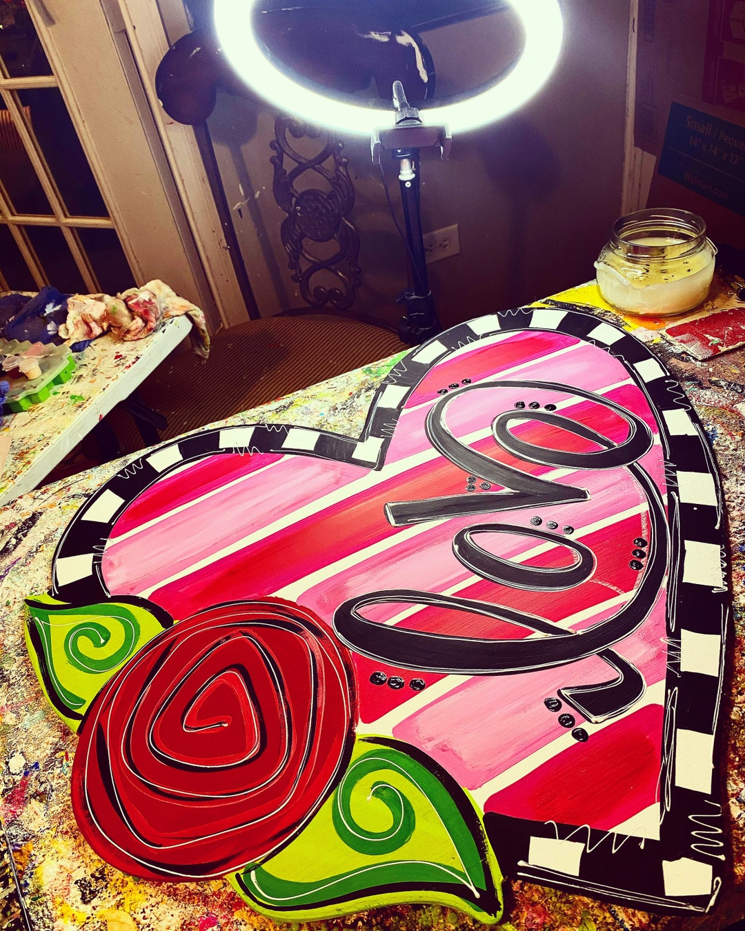 TEMPLATE Valentines Template - Door Hanger Template DIY Door Hanger ...