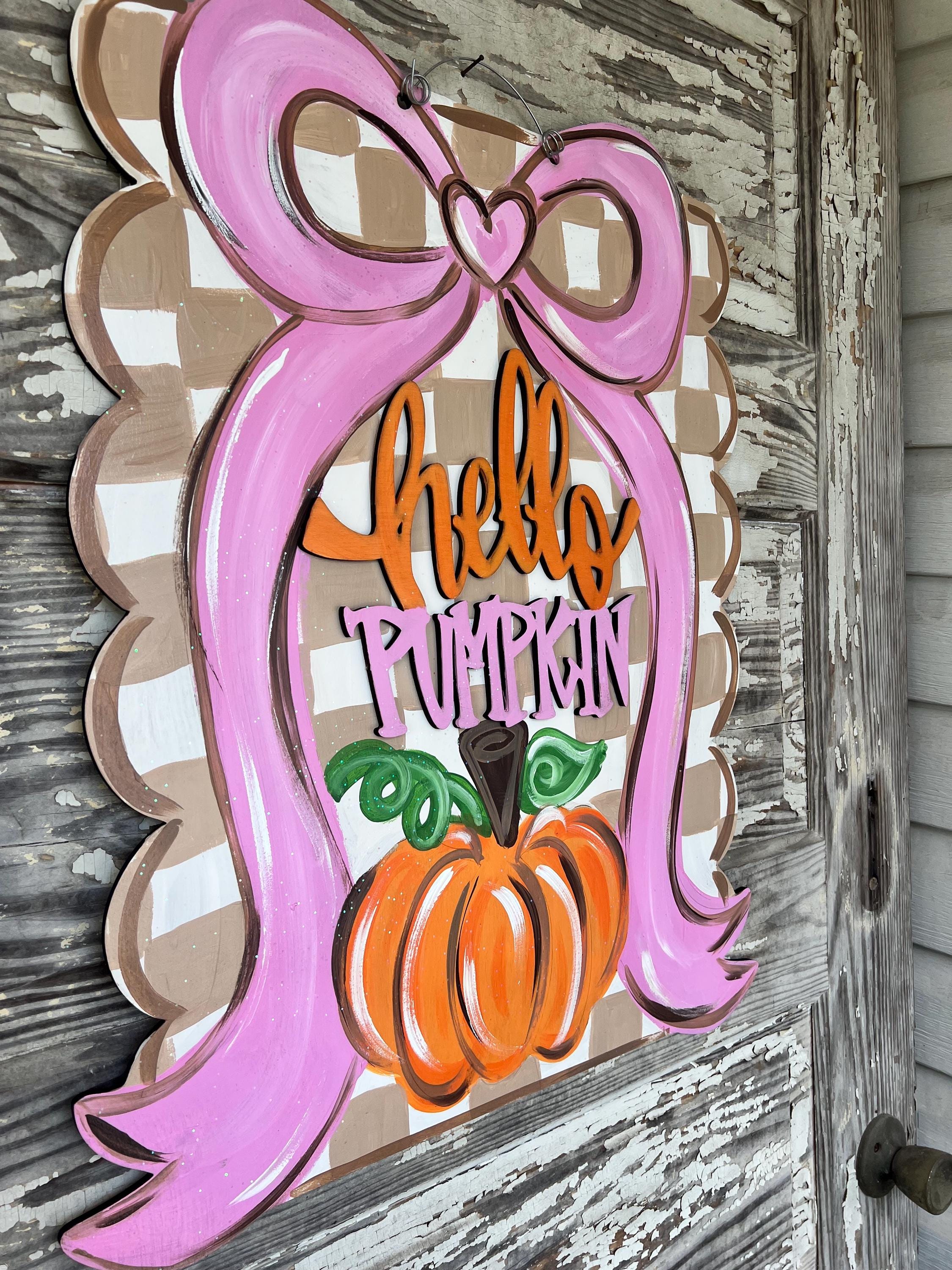 Fall Door Hanger - Pumpkin Door Hanger - Personalized Door Hanger ...
